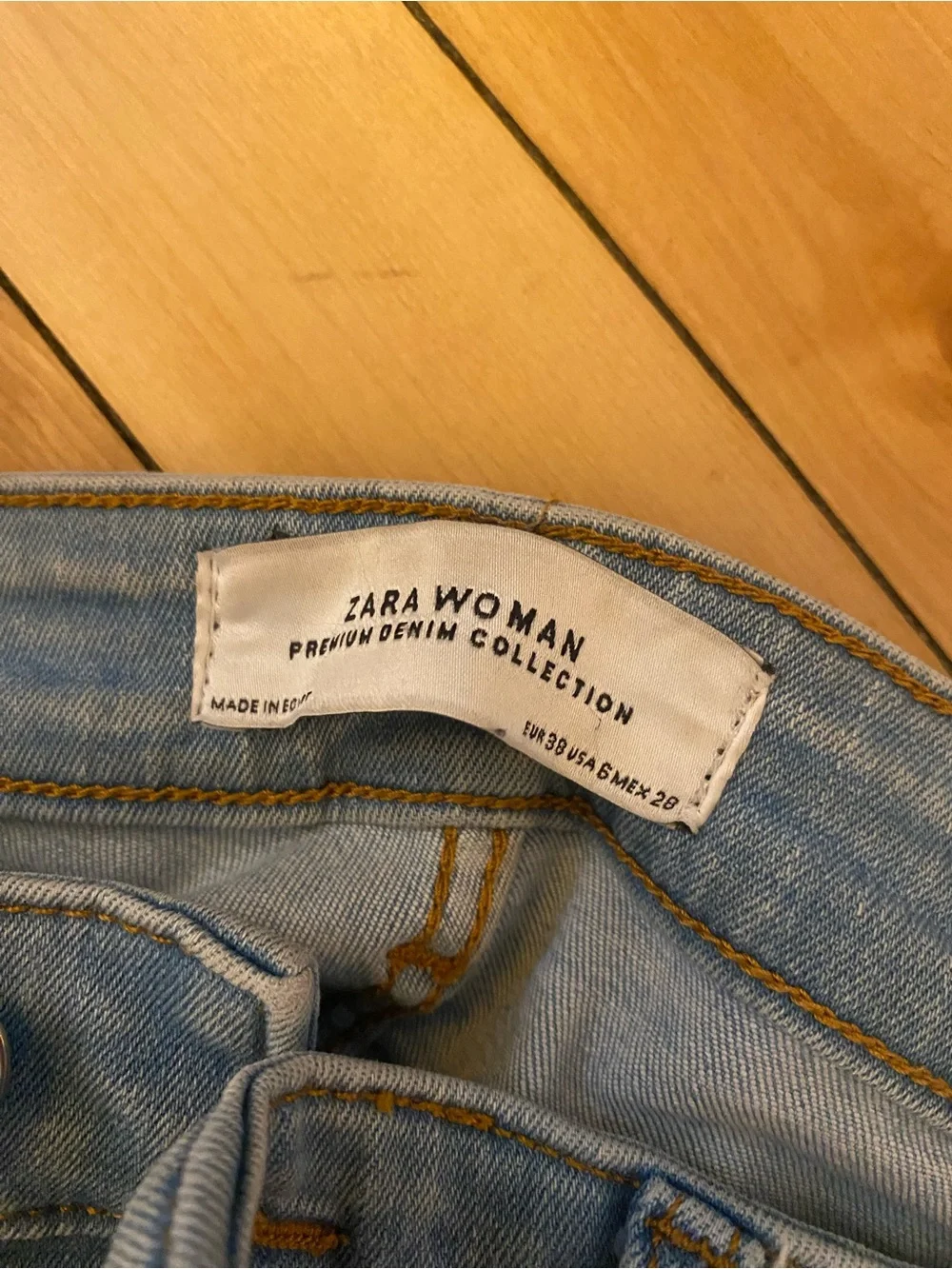 Zara | Jeans | Light Blue Fringe Hem Zara Jeans | Poshmark